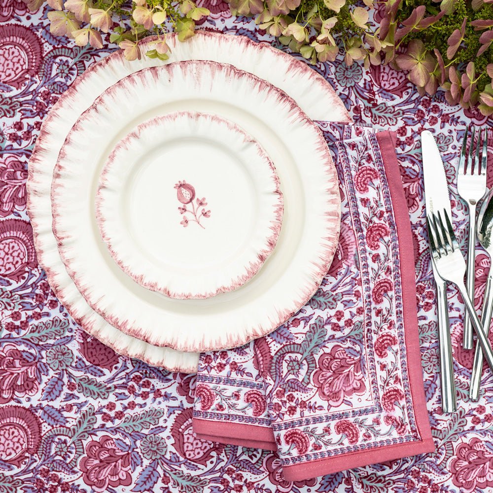 Ruffled Rose Dinner Plate, Set of 2 – Gramercy